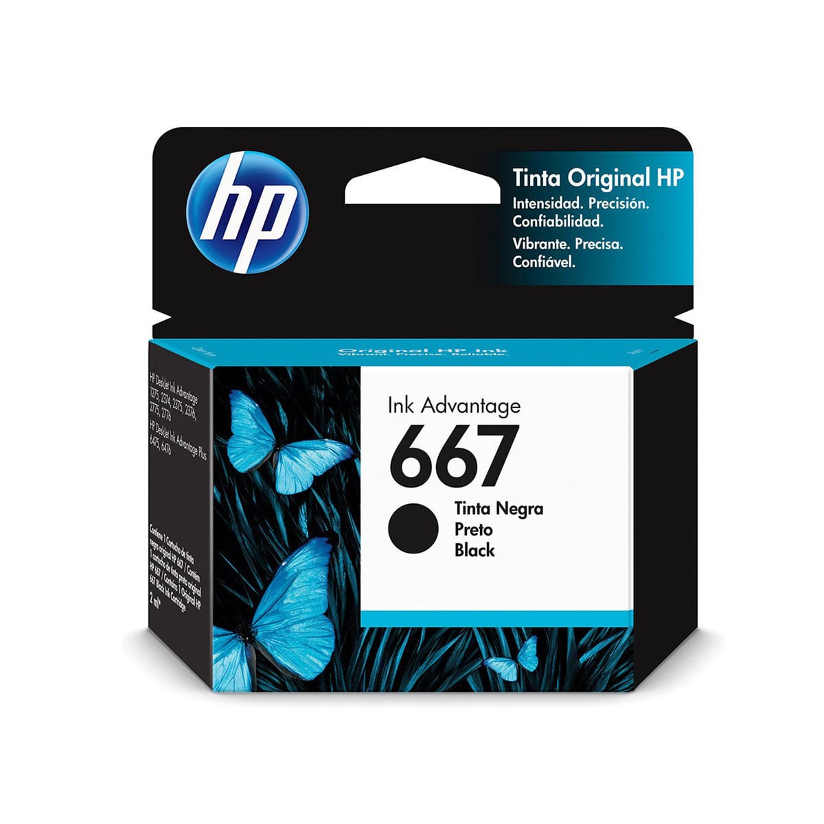 Cartucho Jato de Tinta HP 667 Preto - Origina 2ml